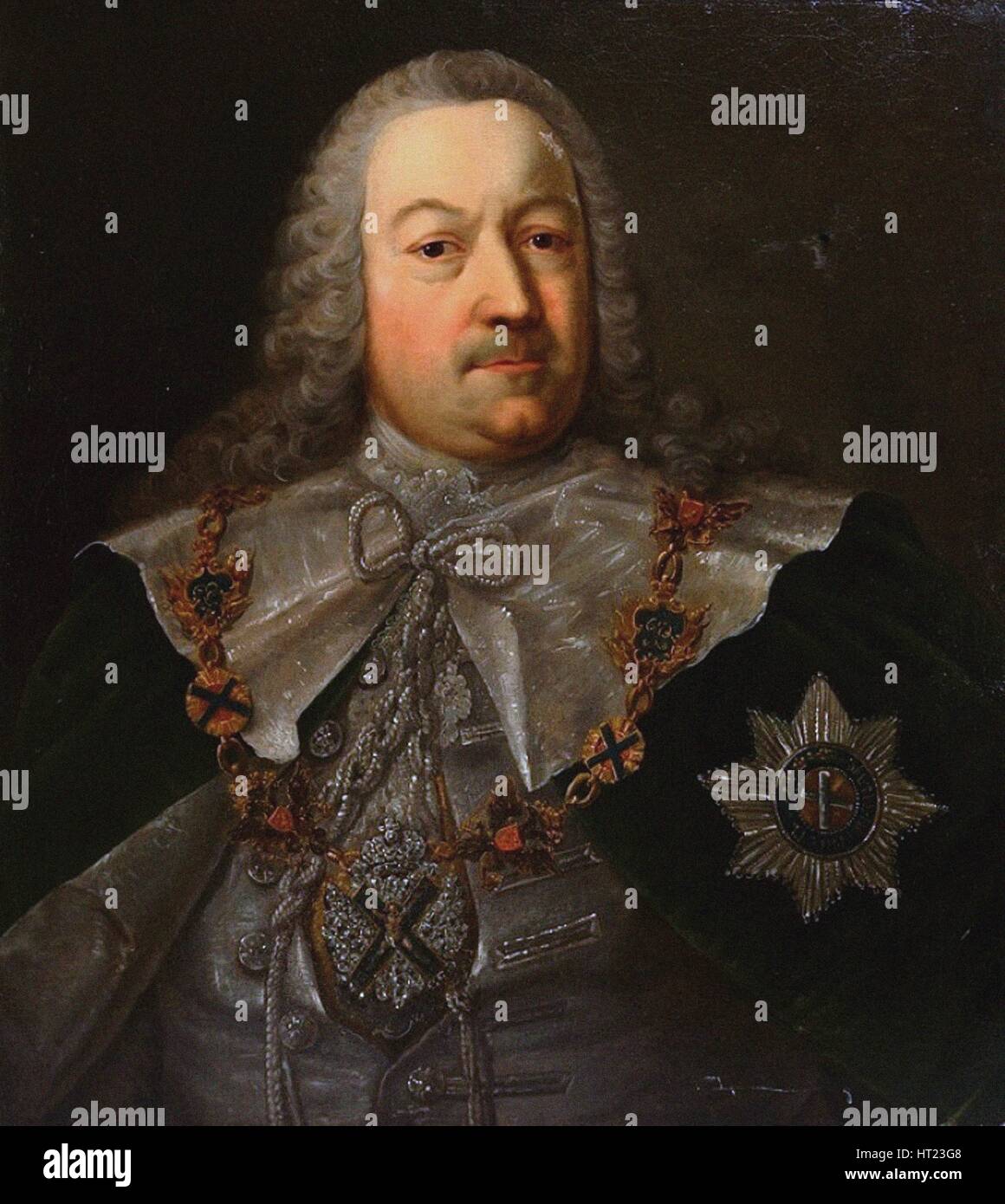 Portrait of Hermann Carl von Keyserlingk (1696-1764), Mid of the 18th ...