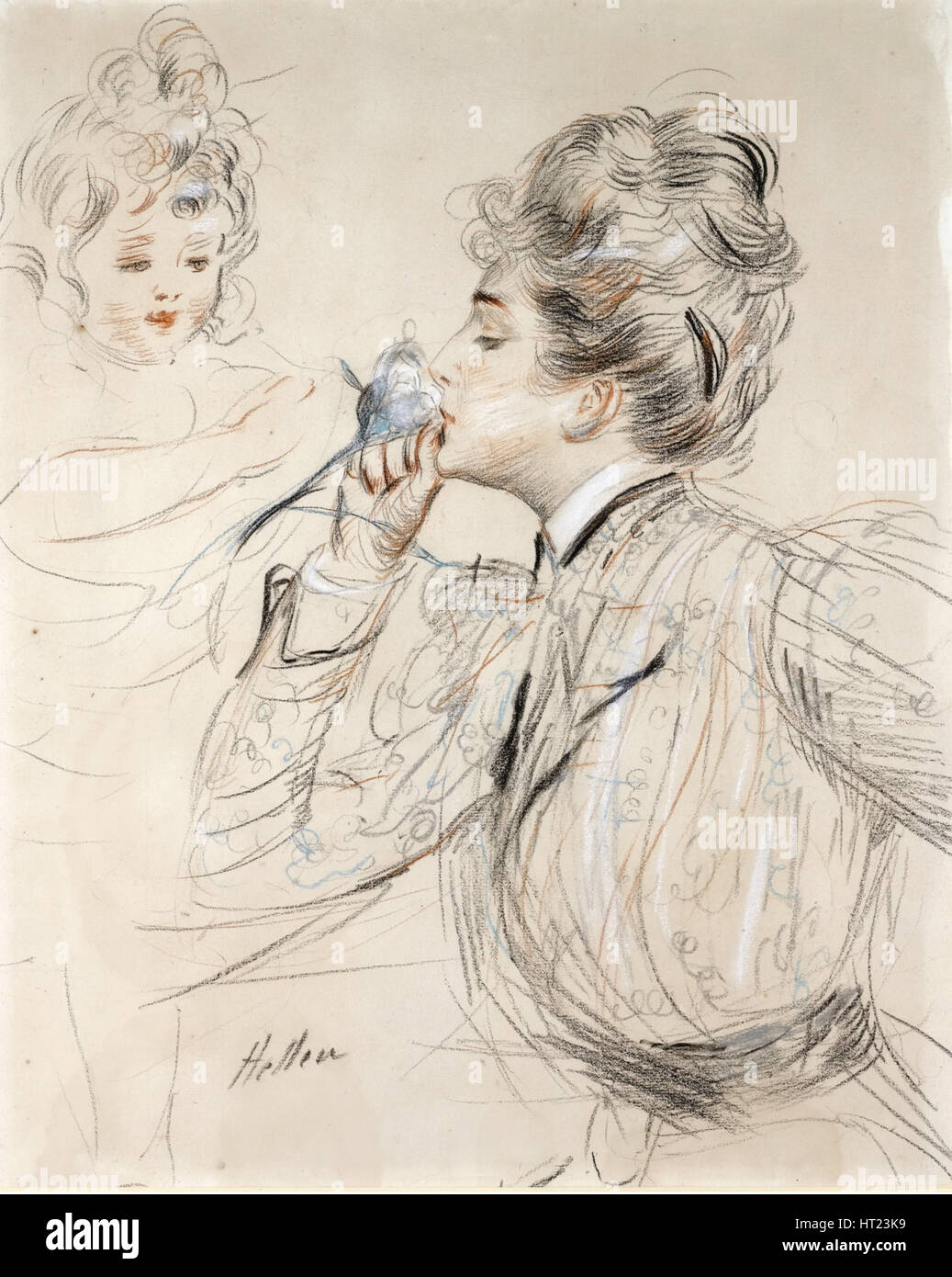 Le Parfum. Artist: Helleu, Paul César (1859-1927 Stock Photo - Alamy