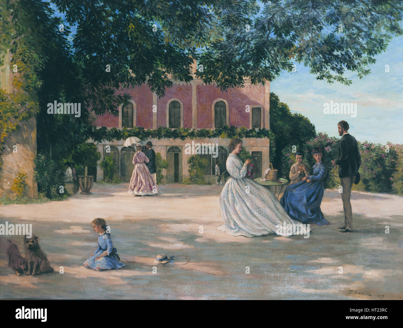 The Terrace at Méric, 1867. Artist: Bazille, Frédéric (1841-1870 Stock ...
