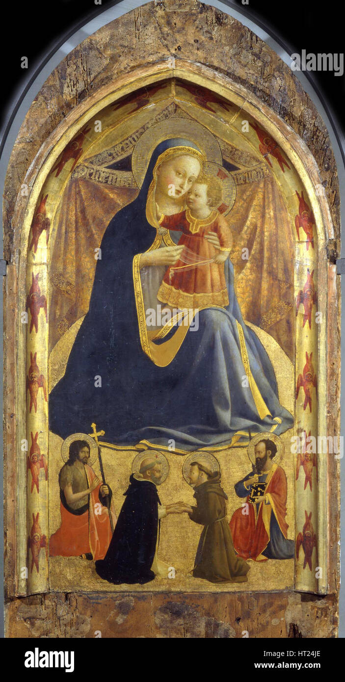 Virgin and Child with Saints John the Baptist, Dominic, Francis and ...