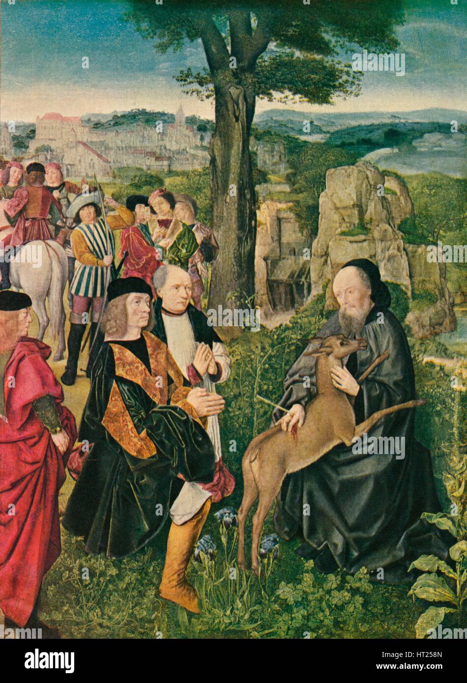 'Saint Giles and the Deer', c1500, (1909). Artist: Unknown Stock Photo ...