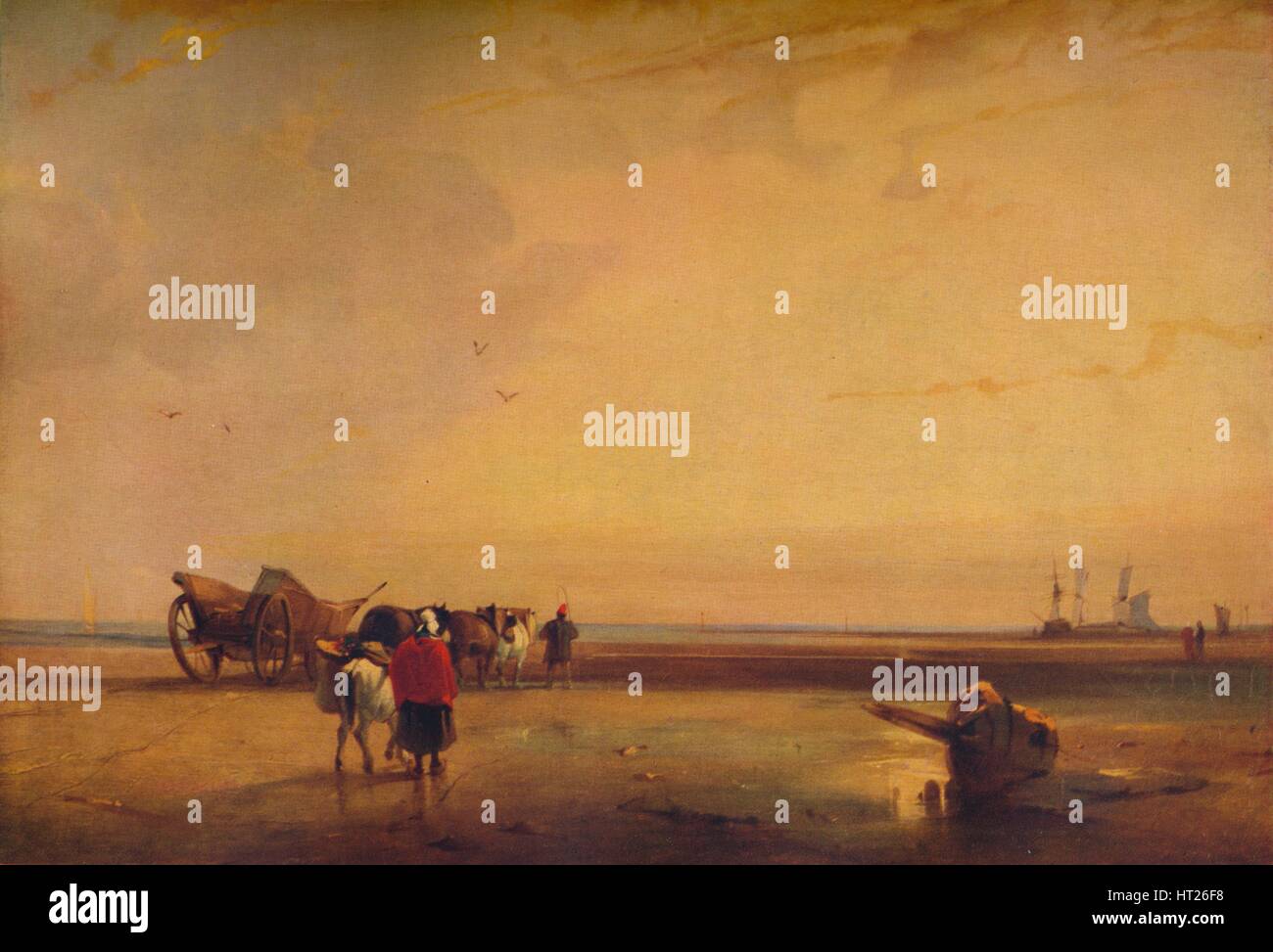 'Boulogne Sands', 1827. Artist: Richard Parkes Bonington Stock Photo ...