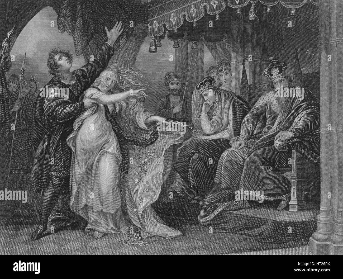 Act IV Scene v from Hamlet, c19th century. Artist: Unknown Stock Photo ...
