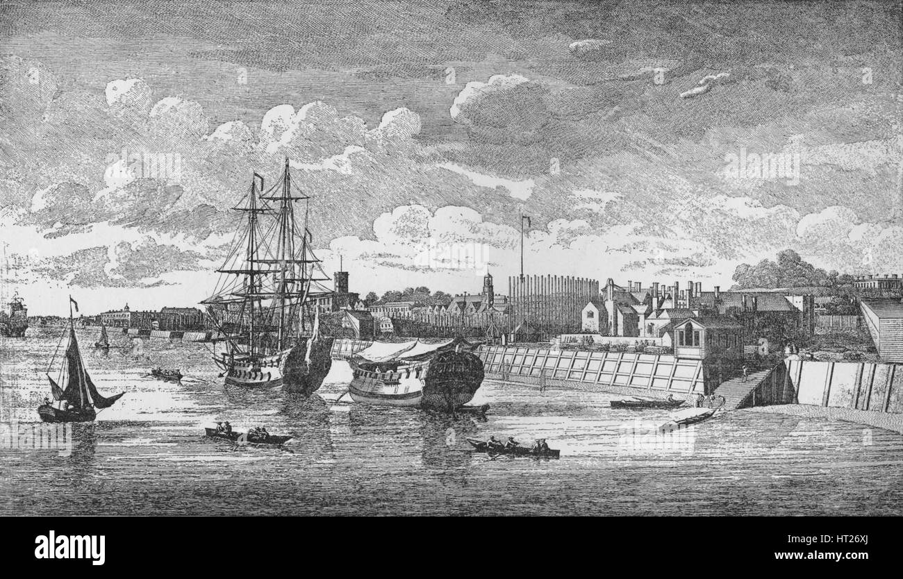 18th century london dockyard Black and White Stock Photos & Images - Alamy