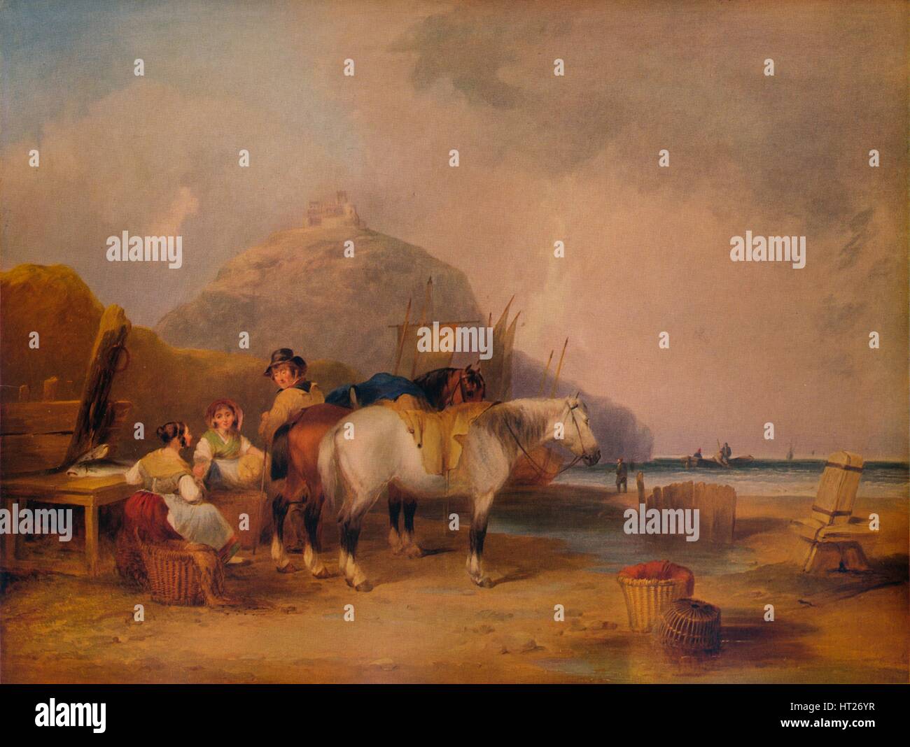 'Coast Scene, with Figures and Horses', c1841. Artist: William Shayer ...