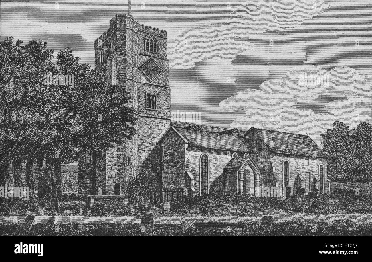 Fulham Church in 1812 (1911). Artist: Unknown Stock Photo - Alamy