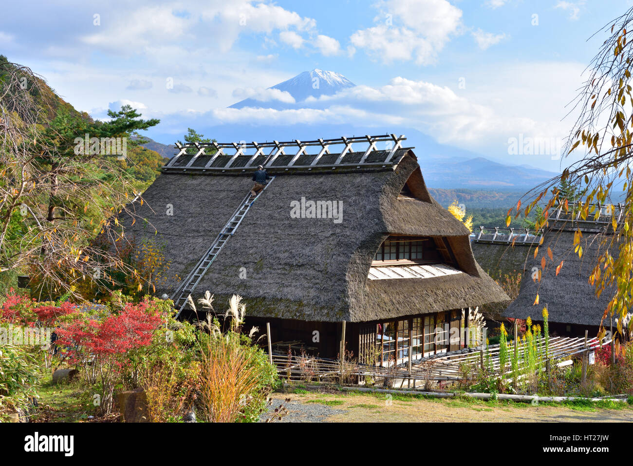 YAMANASHI, JAPAN - NOVEMBER 04, 2014: Iyashi No Sato Village in ...