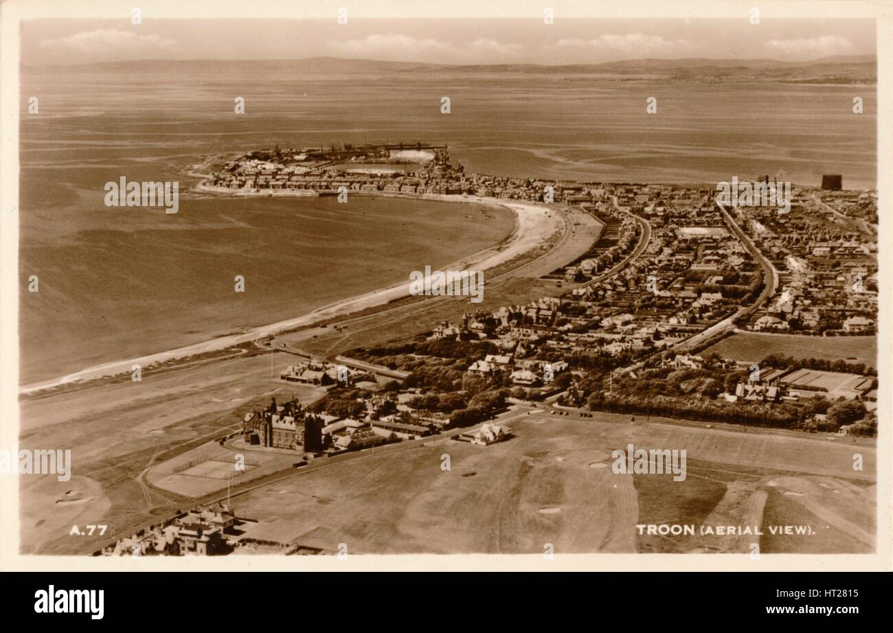 'Troon (Aerial View)', c1930. Artist: Unknown Stock Photo - Alamy
