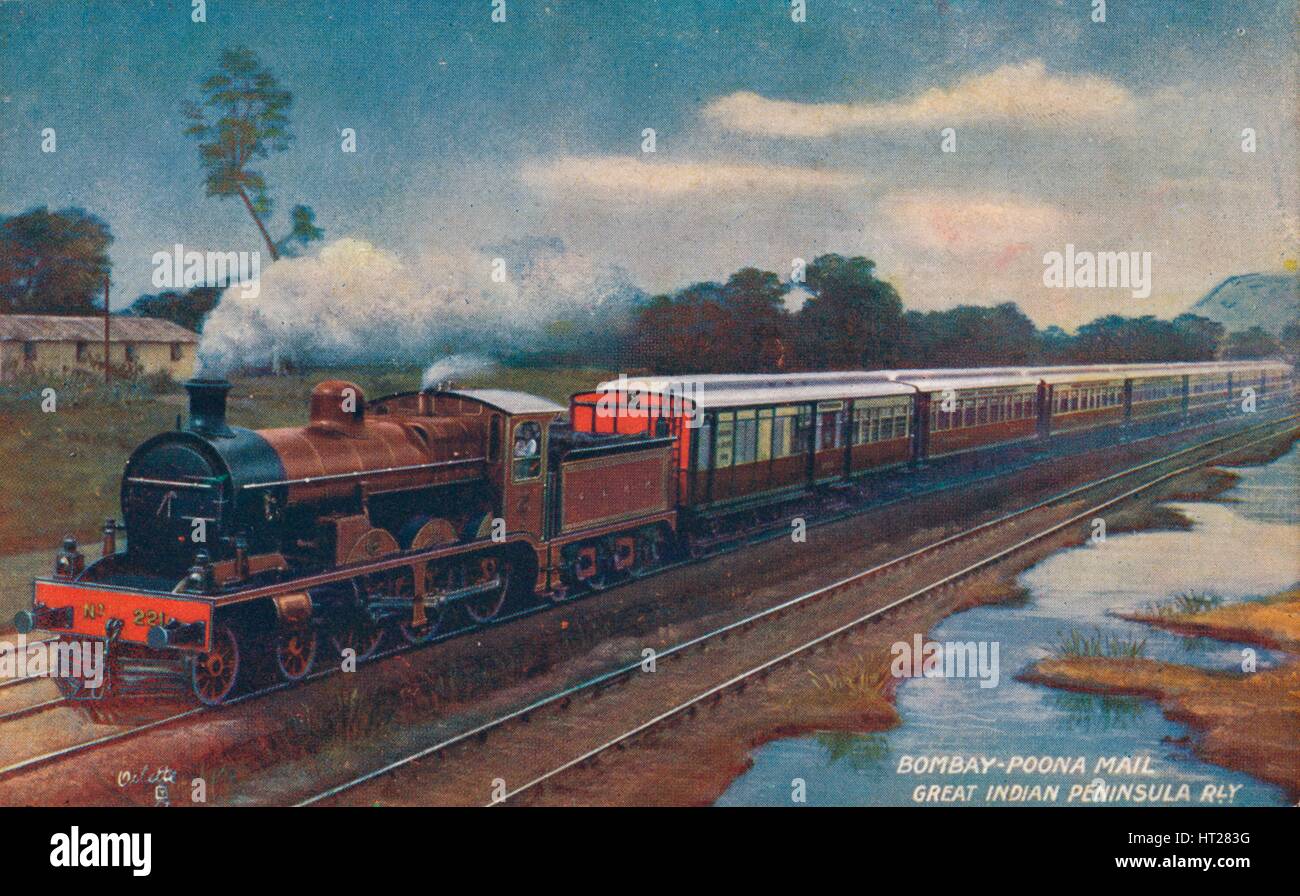 'Bombay-Poona Mail, Great Indian Peninsula Railway', c1900. Artist ...