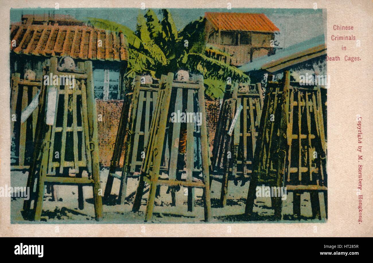 'Chinese Criminals in Death Cages', c1900. Artist: Unknown Stock Photo ...