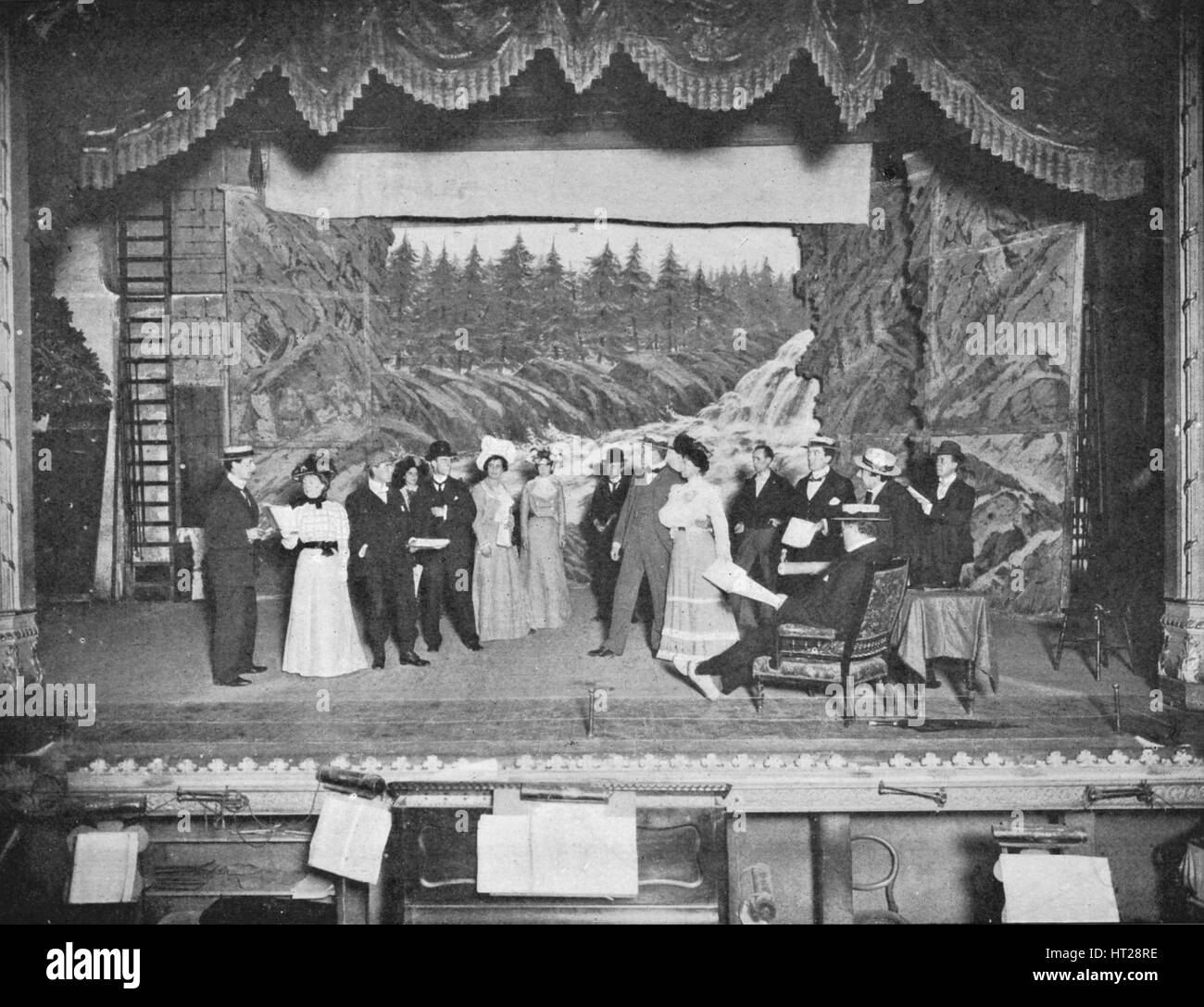 Dress rehearsal play stage Black and White Stock Photos & Images - Alamy