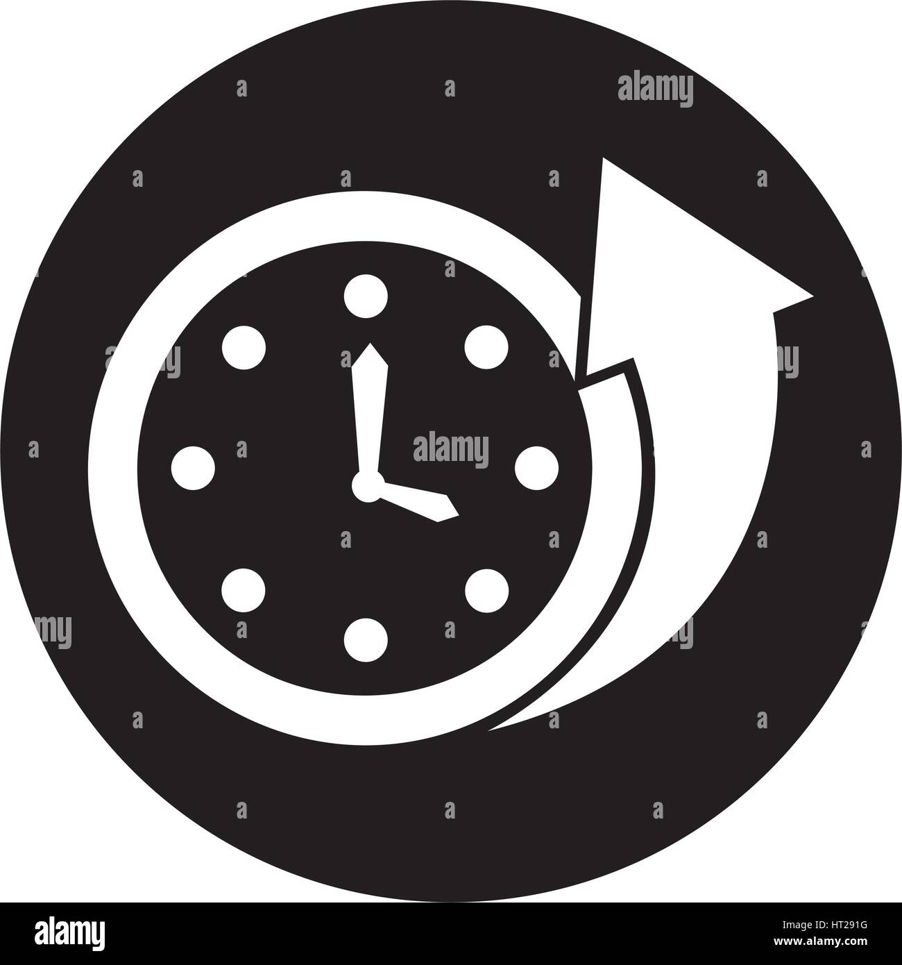 time clock wall with arrow Stock Vector Image & Art - Alamy