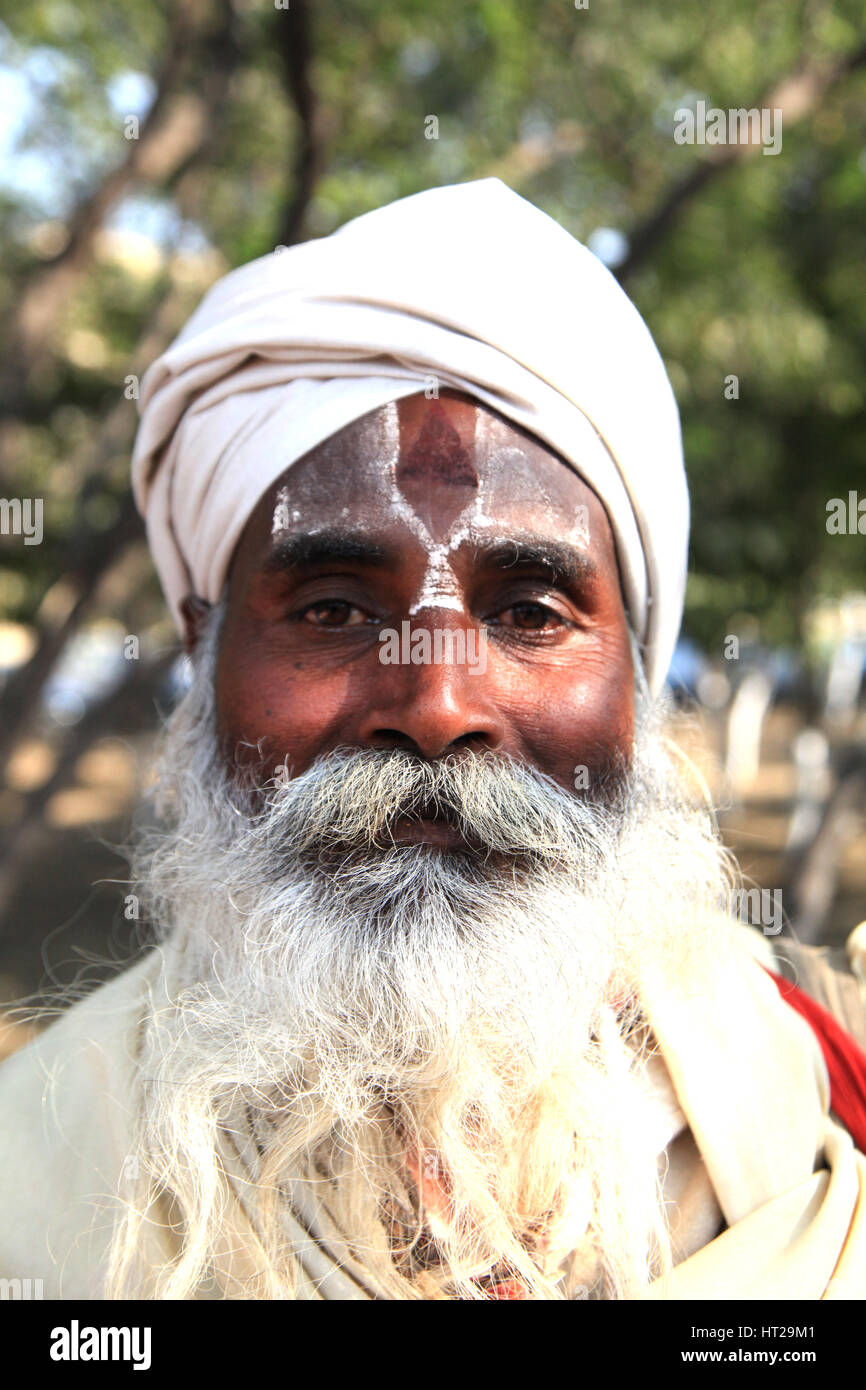Indian Baba, Swami, Sadhu, Holyman, Saddhu in front of temple in ...