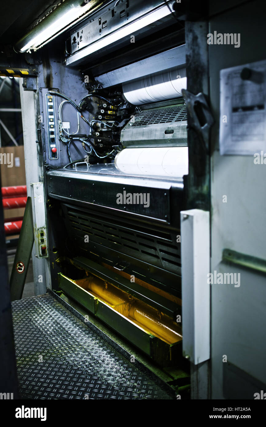 Print machine at a printing plant for newspaper Stock Photo - Alamy