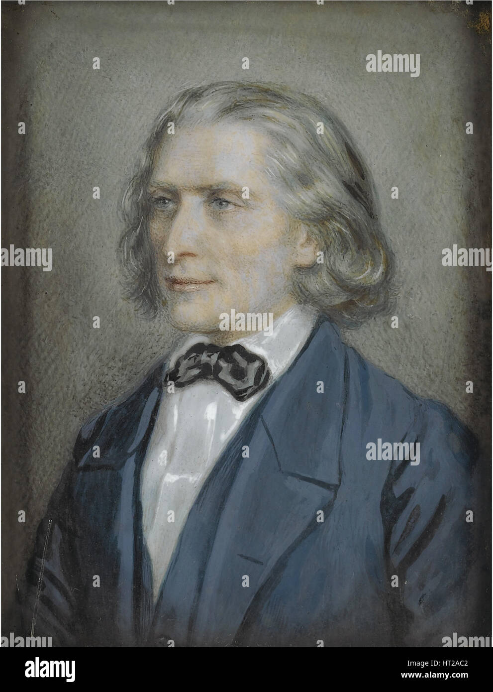 Portrait of Franz Liszt (1811-1886), 1856. Artist: Kriehuber, Josef ...