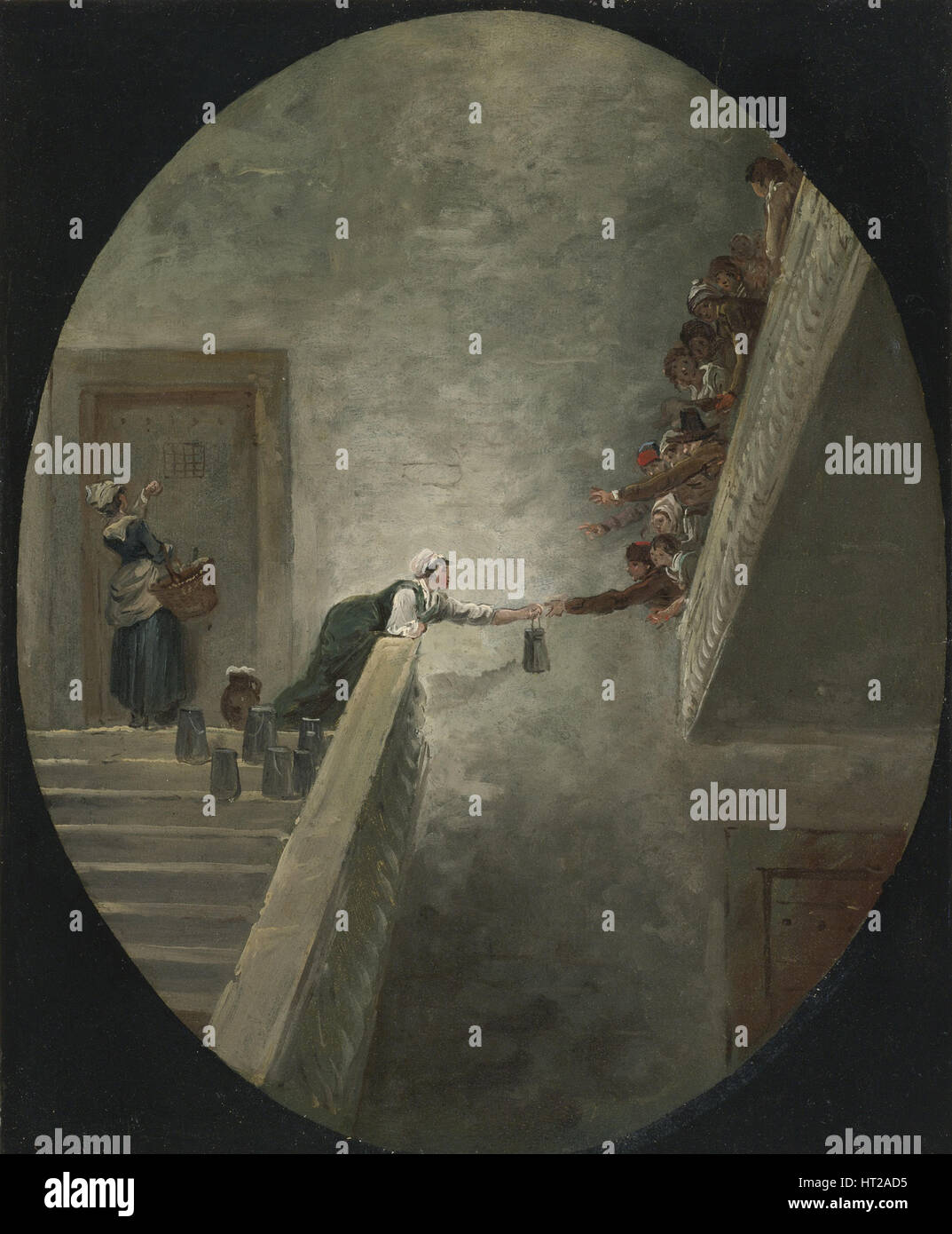 The distribution of milk at Saint-Lazare prison, ca 1794. Artist ...