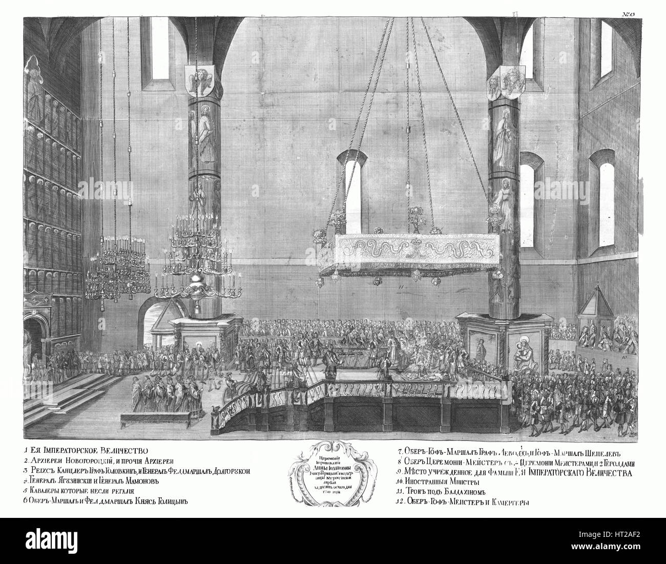 The coronation of Anna Ioannovna on April 30, 1730, 1730. Artist ...