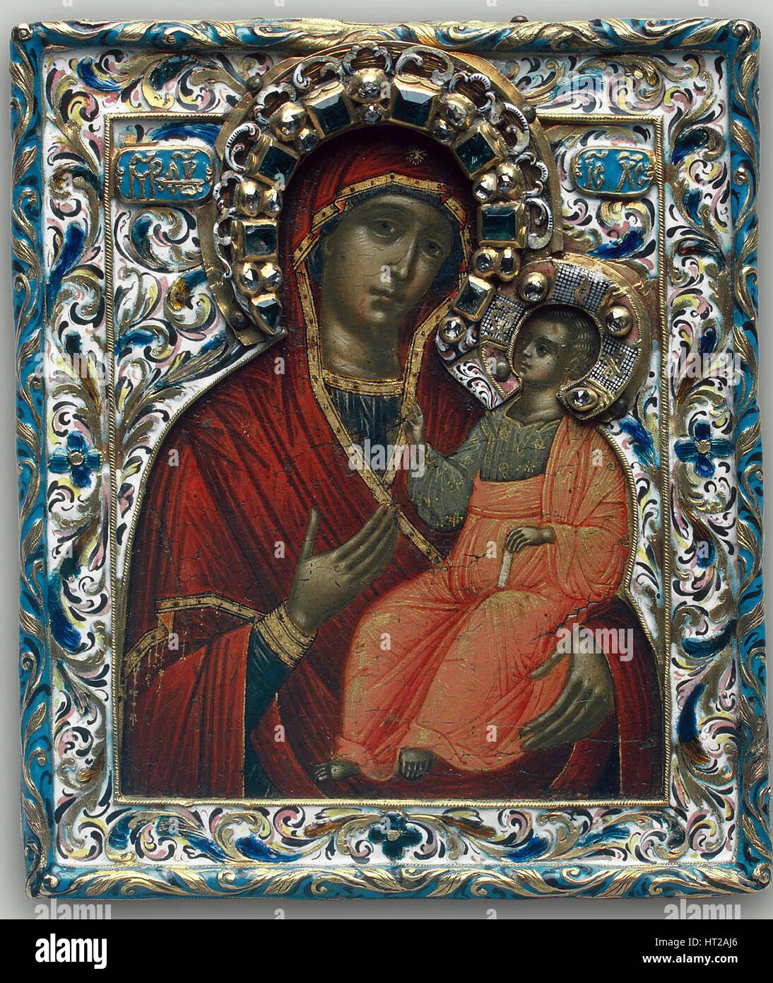 The Theotokos of Tikhvin, End of 17th century. Artist: Russian icon ...