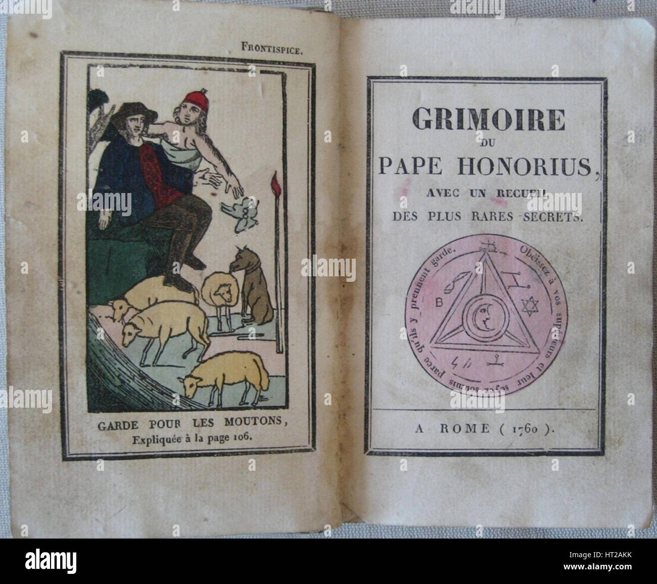 Le Grimoire du Pape Honorius, 1760. Artist: Anonymous Stock Photo - Alamy
