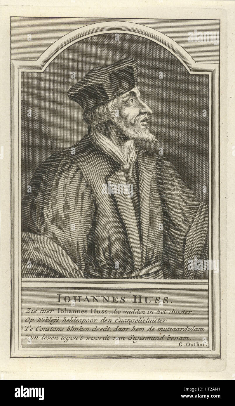 Portrait of John Hus, c. 1710. Artist: Laan, Adolf van der (1684-1755 ...