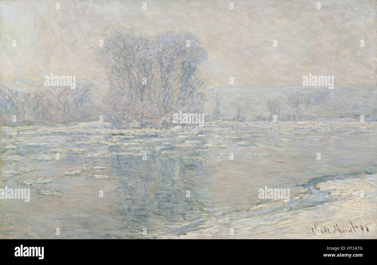 Ice, white effect (Glaçons, effet blanc), 1893. Artist: Monet, Claude ...