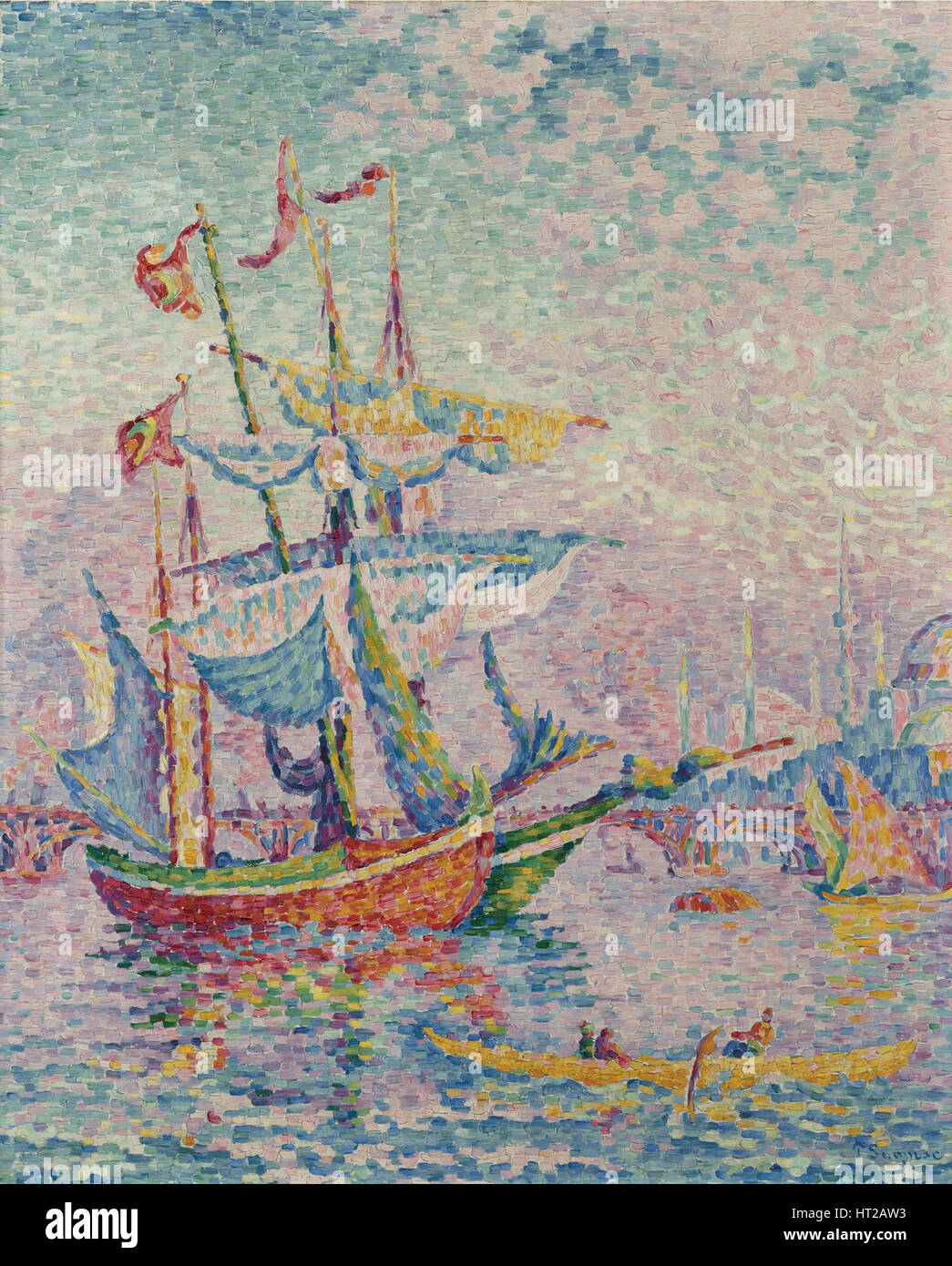The Golden Horn. The Bridge, 1907. Artist: Signac, Paul (1863-1935 ...