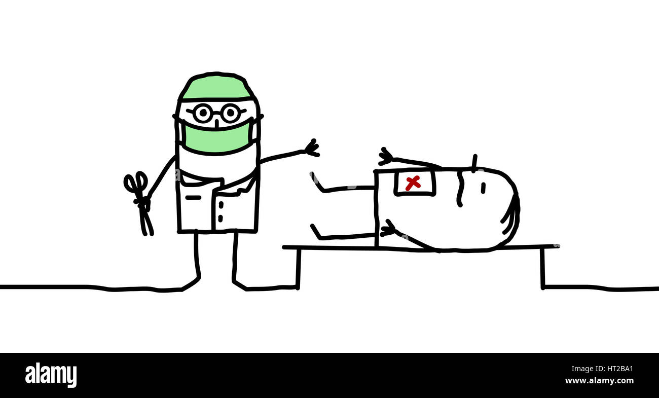 Patient on operating table Cut Out Stock Images & Pictures - Alamy