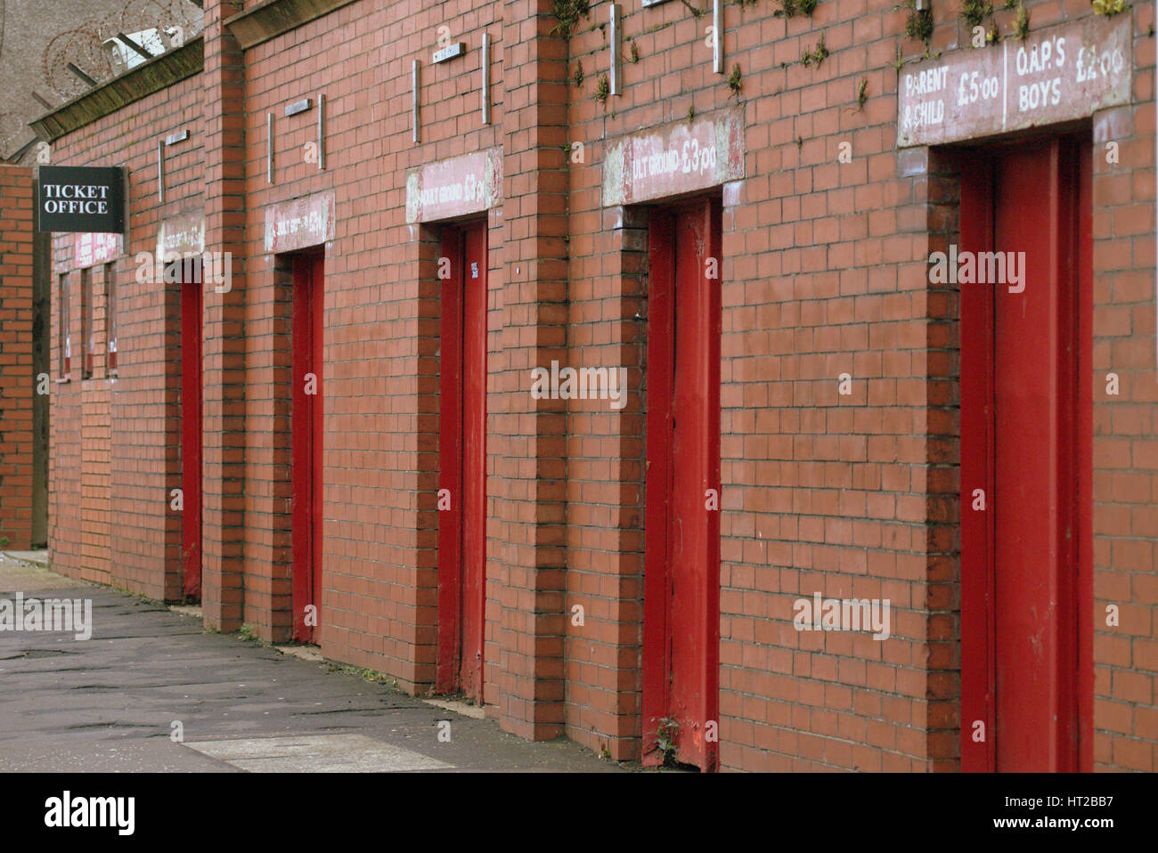 partick thistle football club vintage turnstiles Stock Photo - Alamy