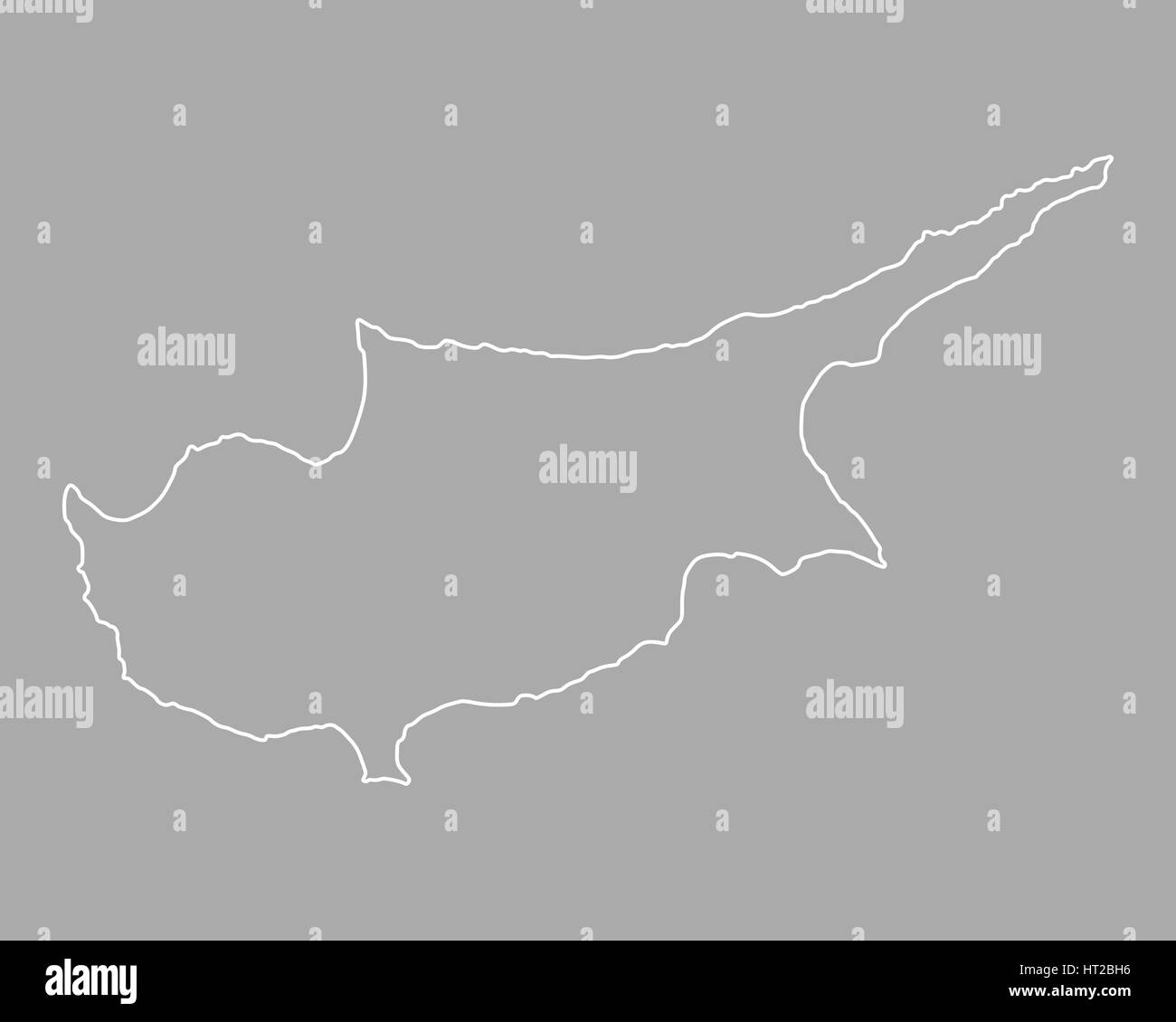 Map of Cyprus Stock Photo - Alamy