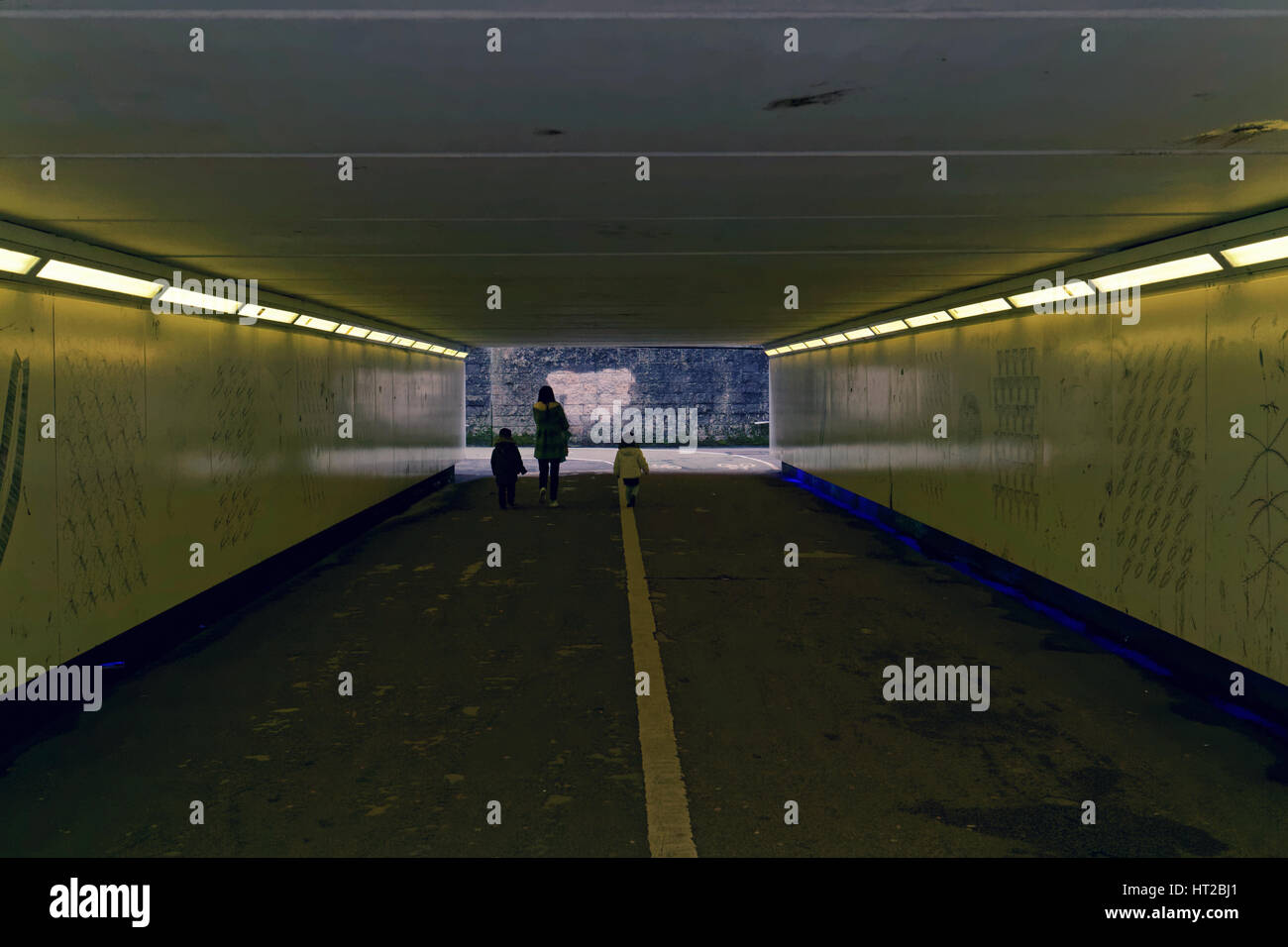 urban cityscape tunnel modern life isolation Stock Photo - Alamy