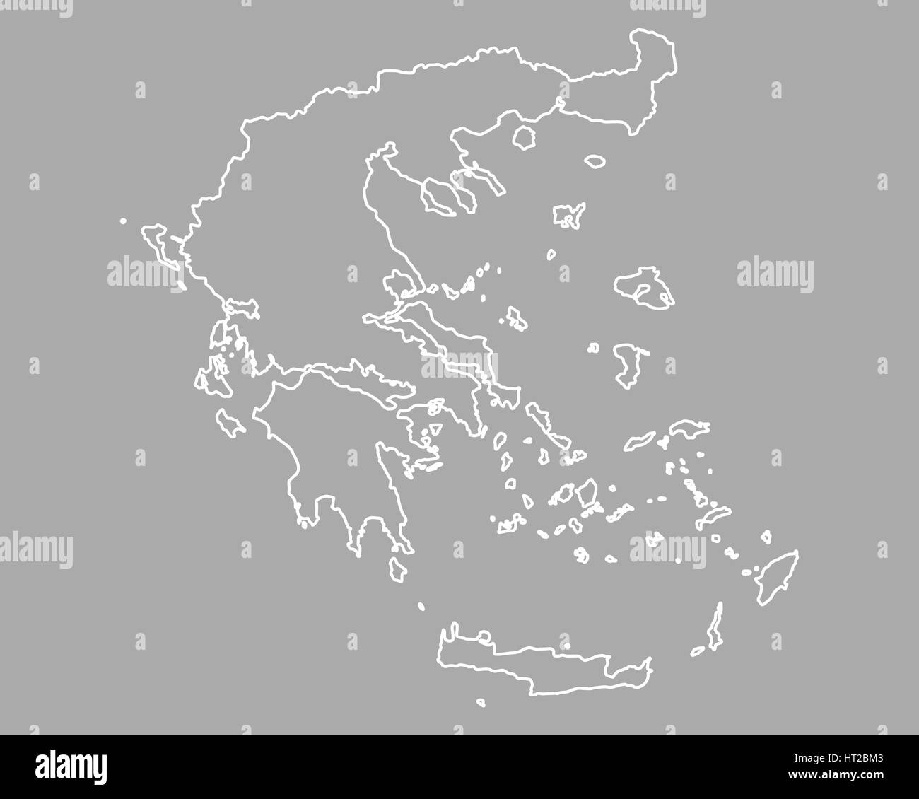 Map of Greece Stock Photo - Alamy