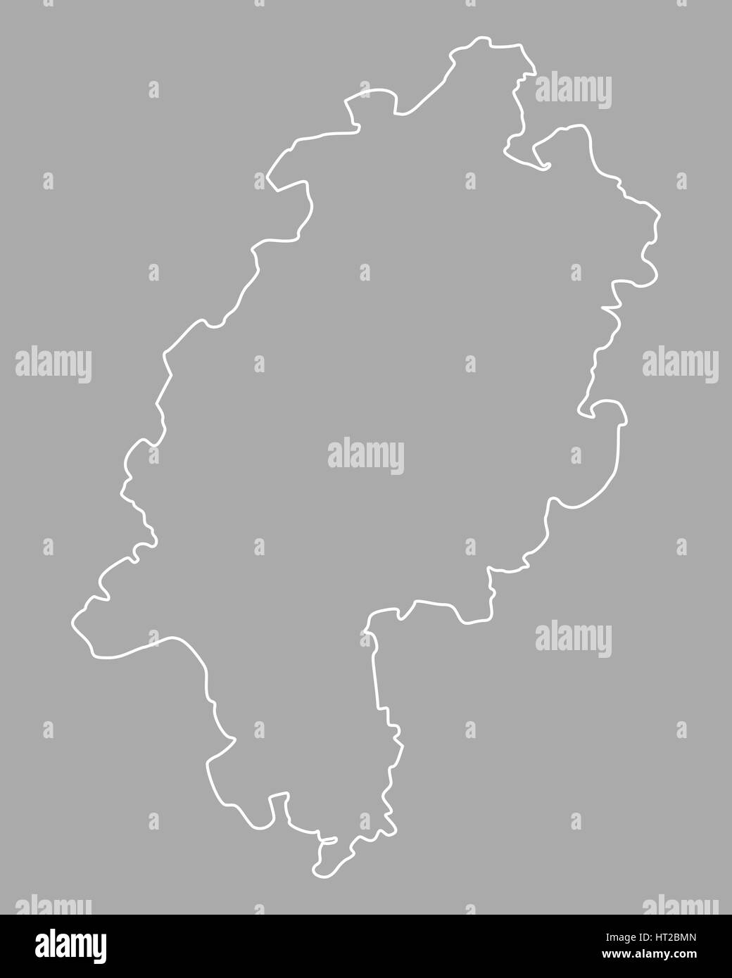 Map of Hesse Stock Photo - Alamy