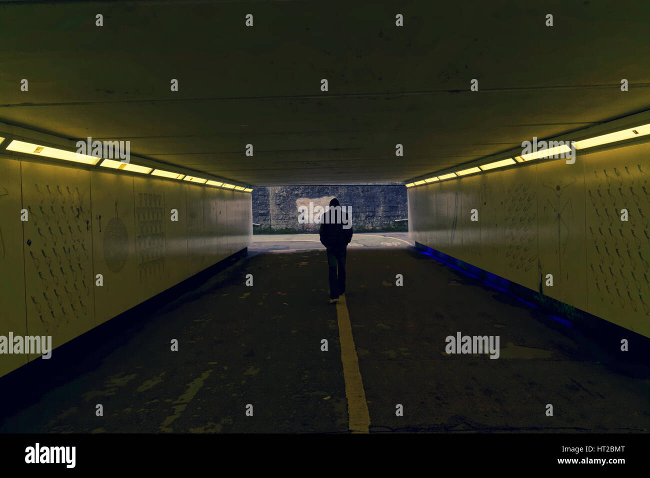 urban cityscape tunnel modern life isolation Stock Photo - Alamy