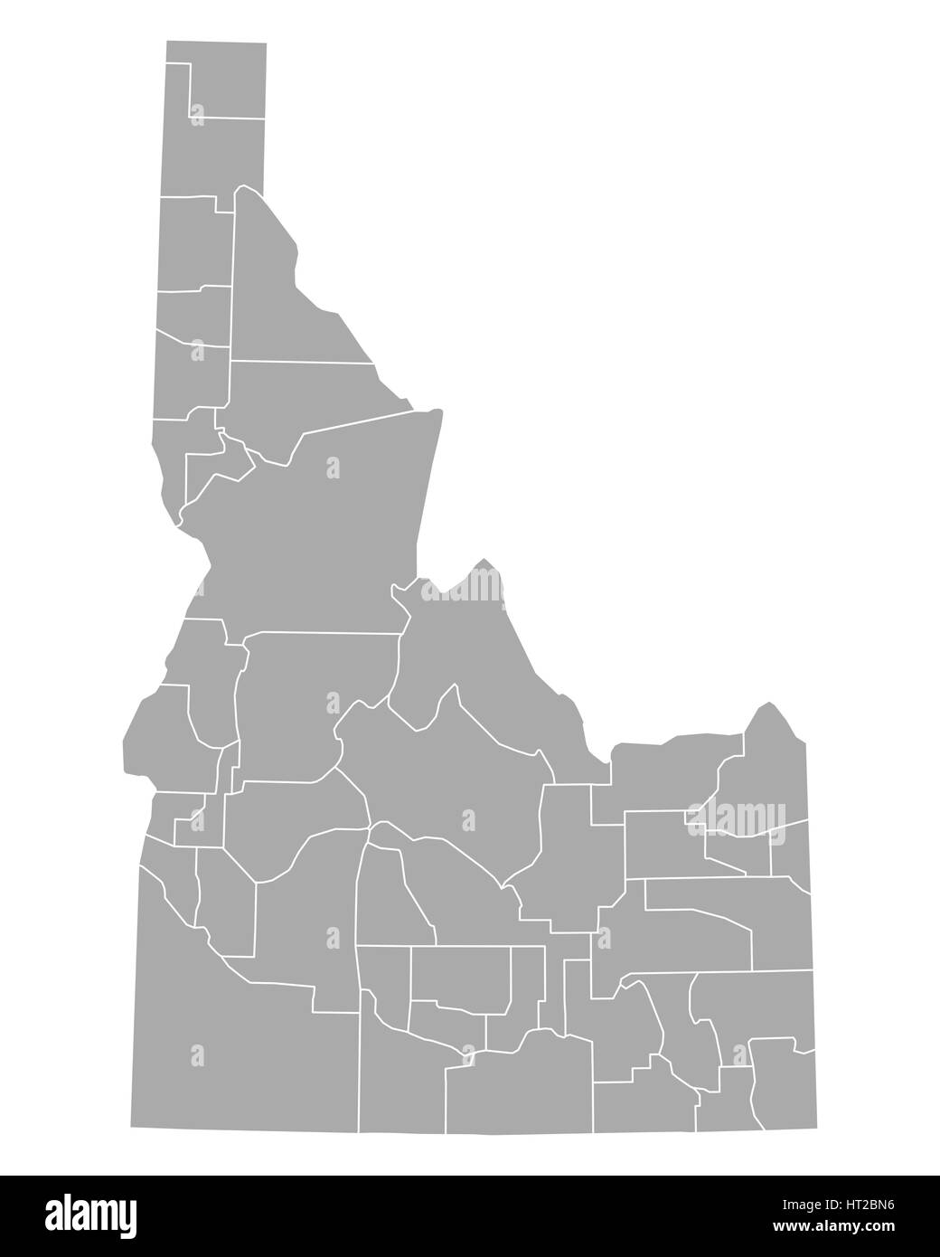 Map of idaho counties Black and White Stock Photos & Images - Alamy