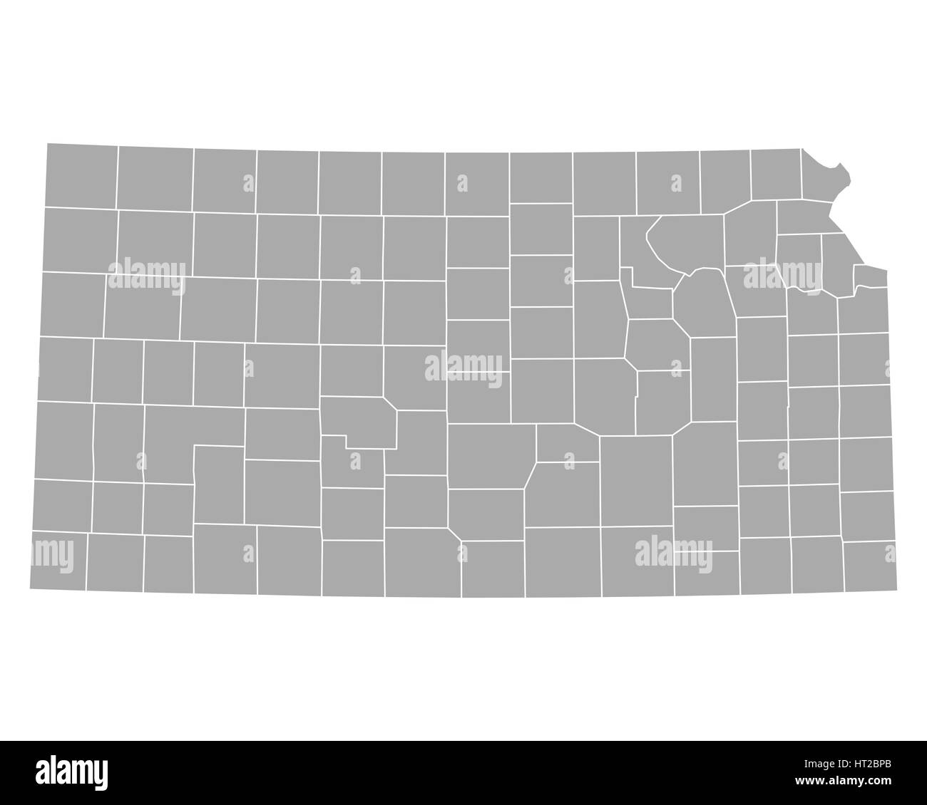Map of Kansas Stock Photo - Alamy