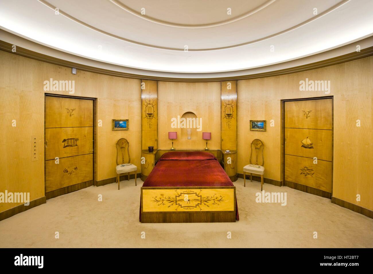 Virginia Courtauld's bedroom, Eltham Palace, Greenwich, London, 2011 ...