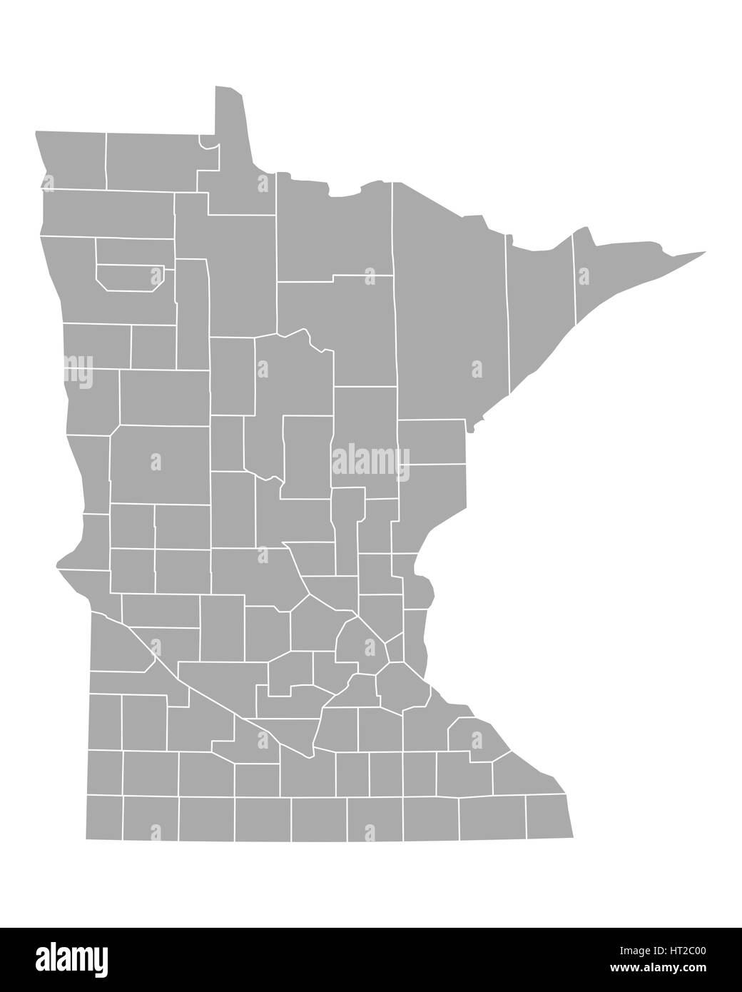 Minnesota state map in Black and White Stock Photos & Images - Alamy
