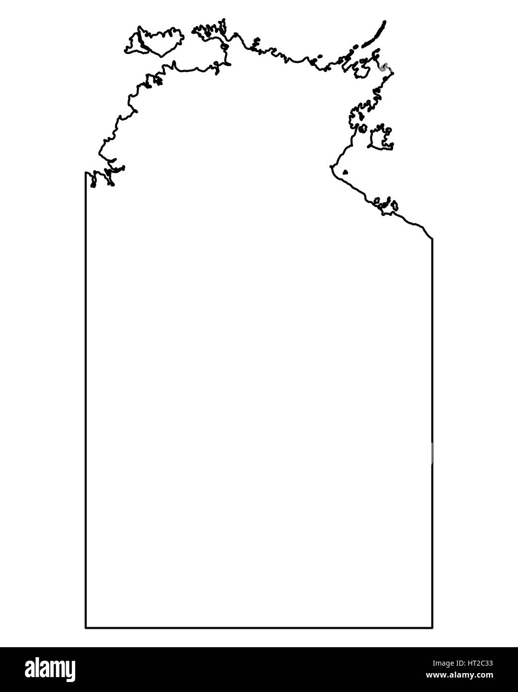 Map of Northern Territory Stock Photo - Alamy