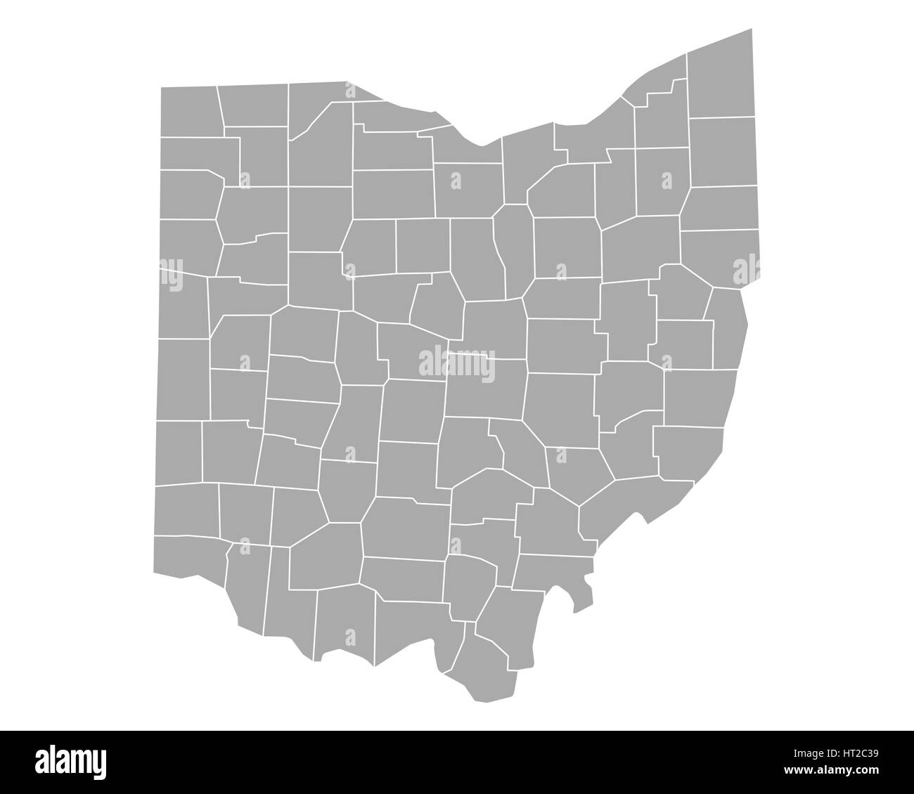 Map of Ohio Stock Photo - Alamy