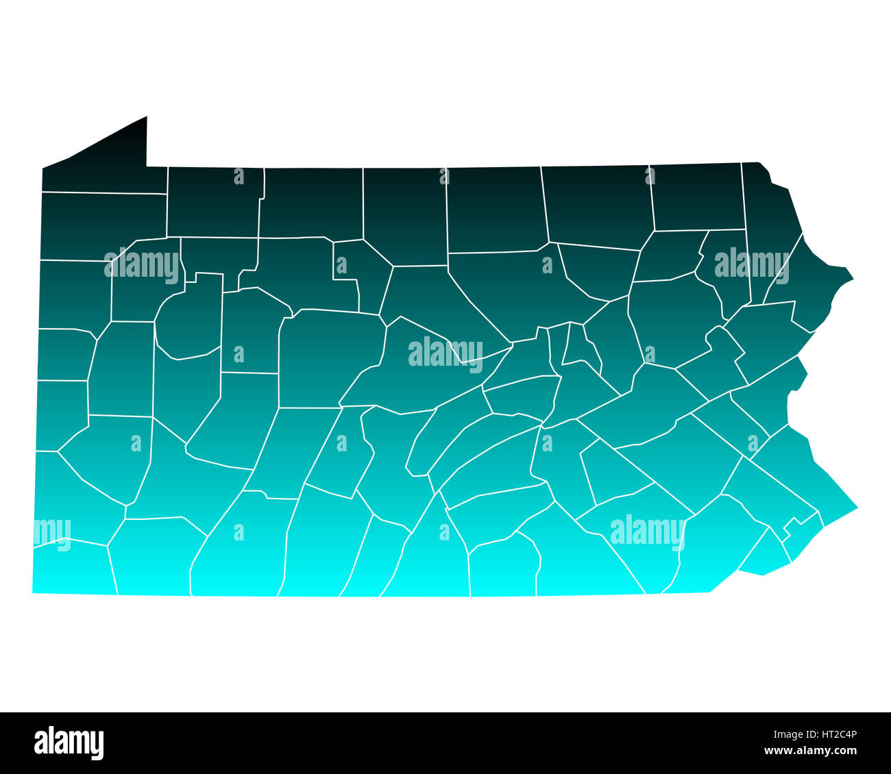 Map of Pennsylvania Stock Photo - Alamy