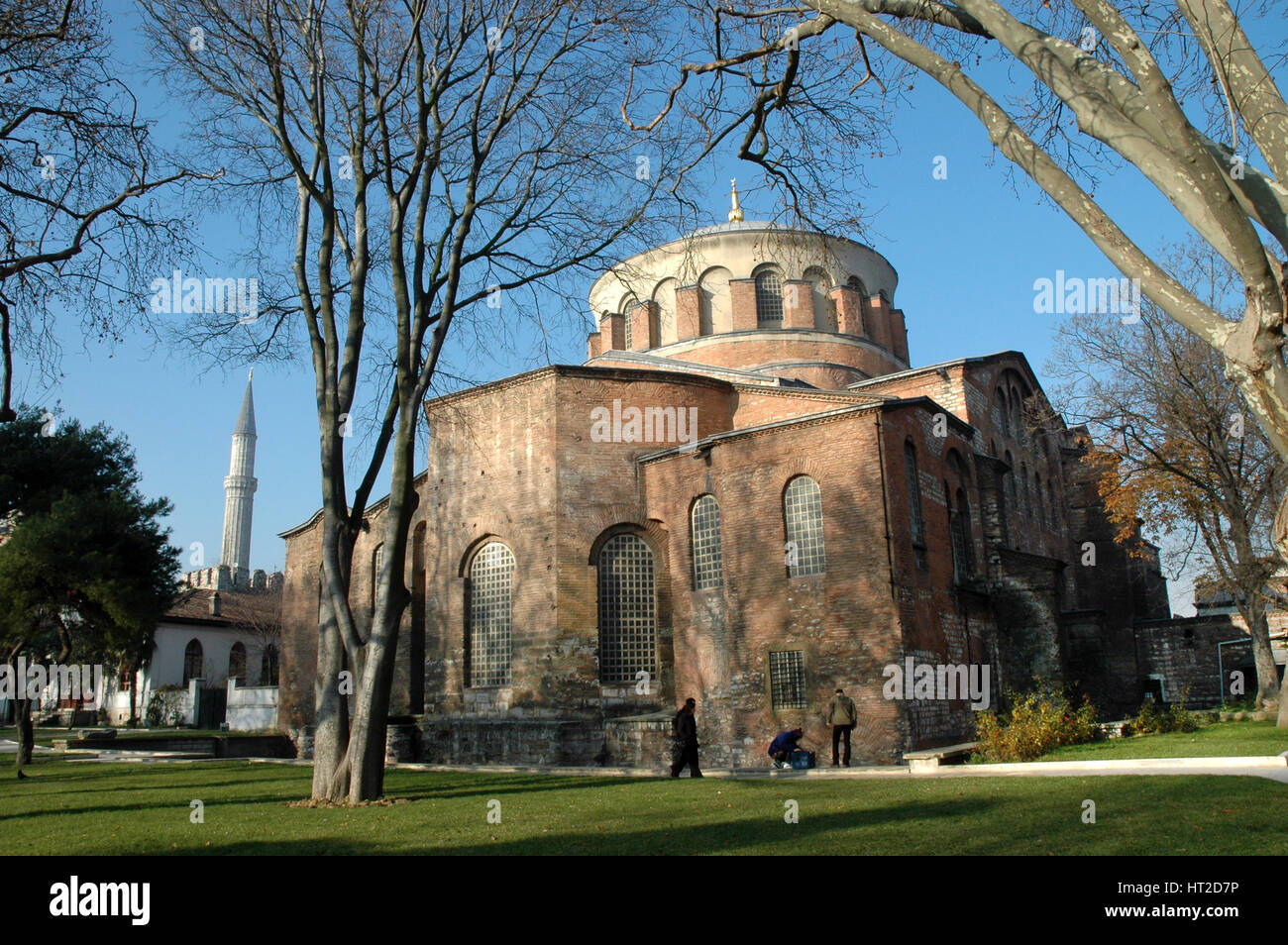 ISTANBUL - DECEMBER 24: Tourists visiting the Saint Irina church ...