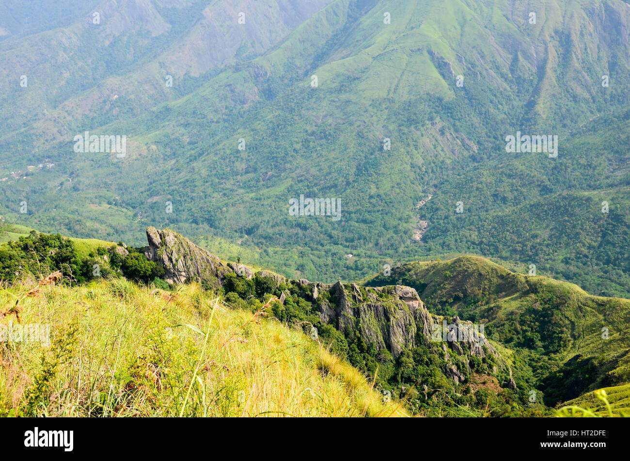 Munnar mountain landscape Stock Photo - Alamy