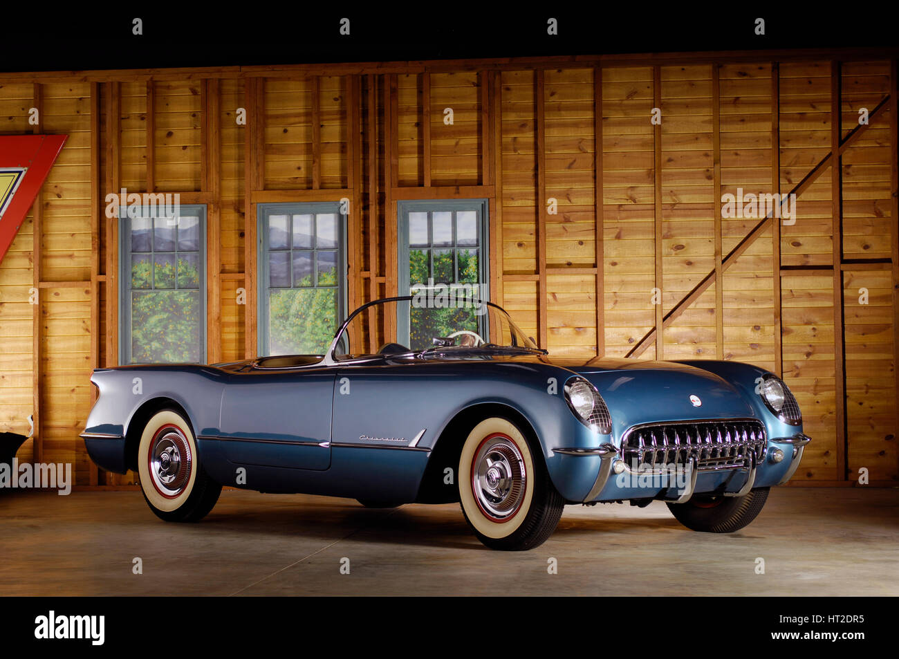 Chevrolet Corvette 1954 . Artist: Simon Clay Stock Photo - Alamy