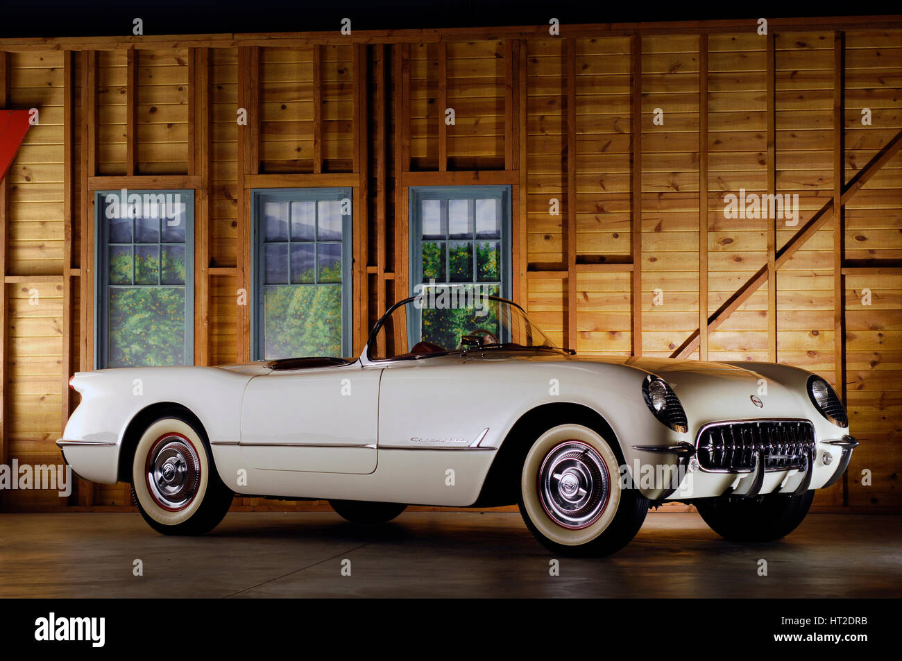 Chevrolet Corvette 1954 . Artist: Simon Clay Stock Photo - Alamy