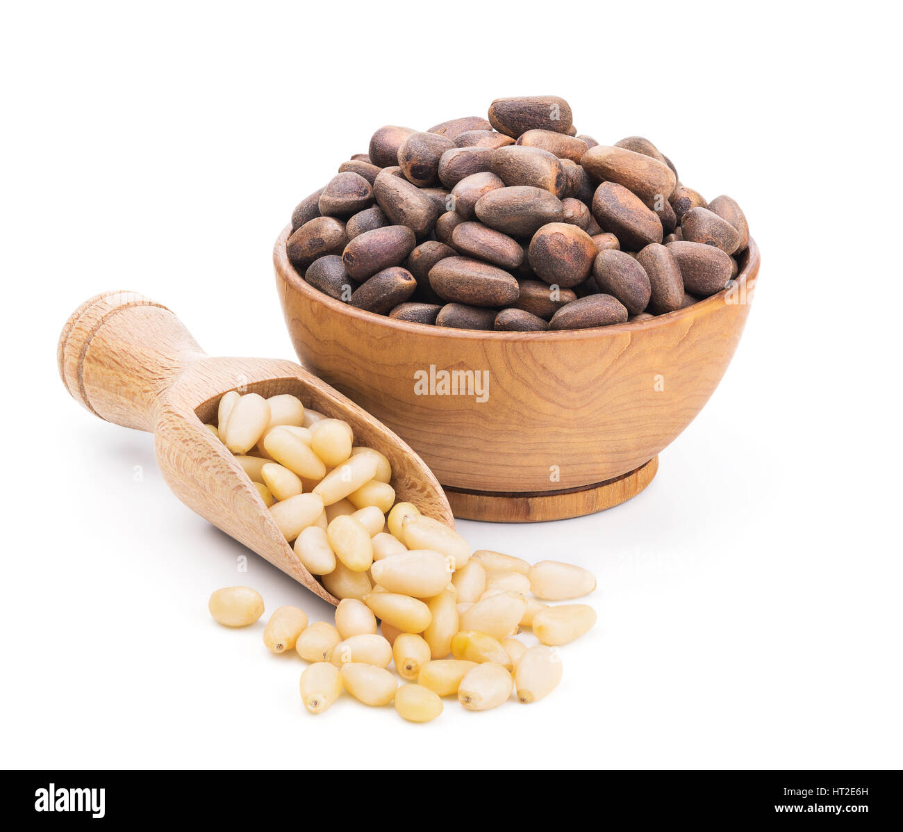 Pine nuts isolated on white background. Deep focus Stock Photo - Alamy