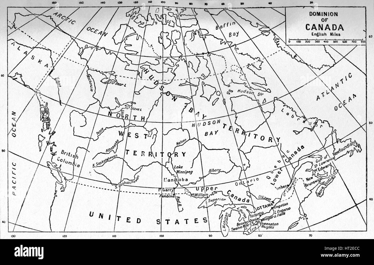 Map canada 1900s hi-res stock photography and images - Alamy