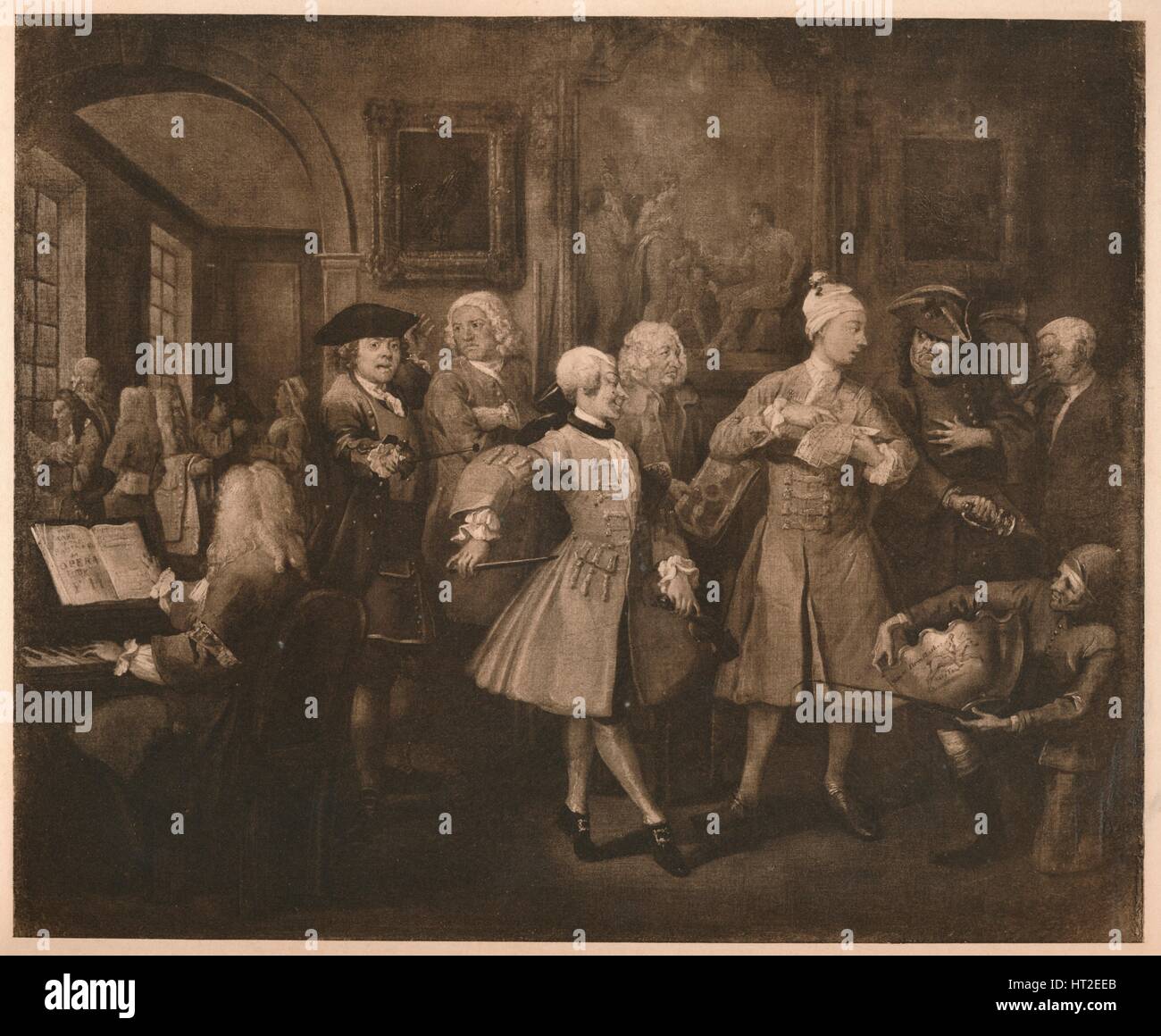 'A Rake's Progress - 2: The Levée', 1733. Artist: William Hogarth Stock ...