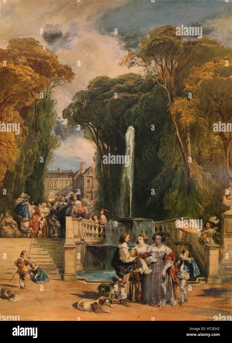 'Garden of a French Chateau', 1832, (1938). Artist: Camille Joseph ...