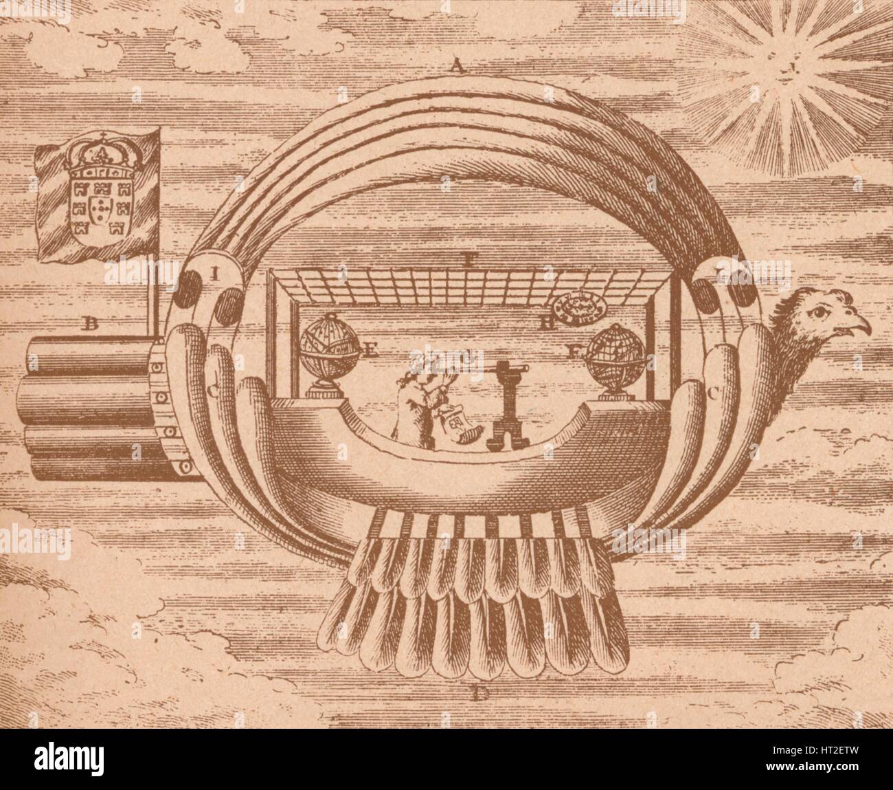 The flying ship, c1709 (1919). Artist: Unknown Stock Photo - Alamy