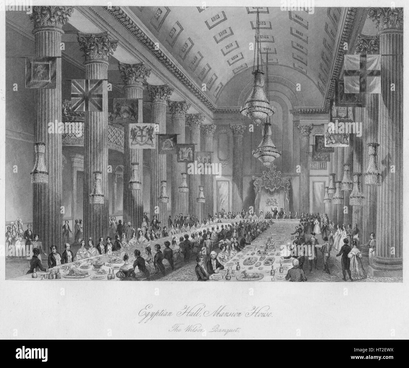 'Egyptian Hall, Mansion House: The Wilson Banquet', c1841. Artist ...